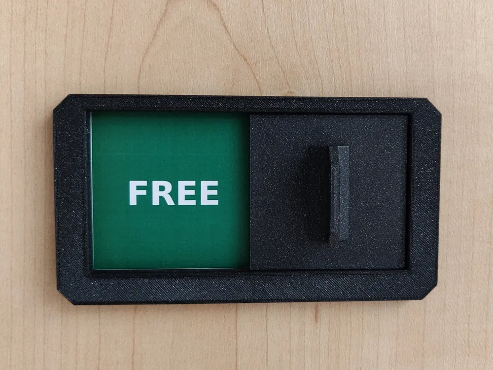 Door Sliding Sign (Free / Busy indicator) by pinf99 - MakerWorld