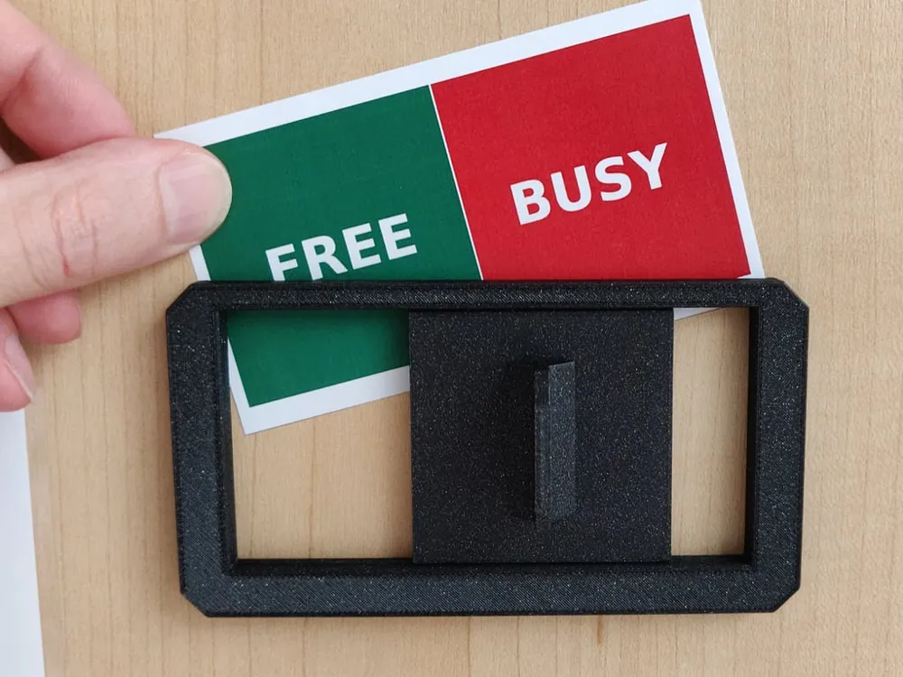 Door Sliding Sign (Free / Busy indicator) by pinf99 - MakerWorld