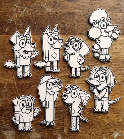 Kit para colorear de Bluey. Placas de relieve para pintar - 2 - Modelo ...