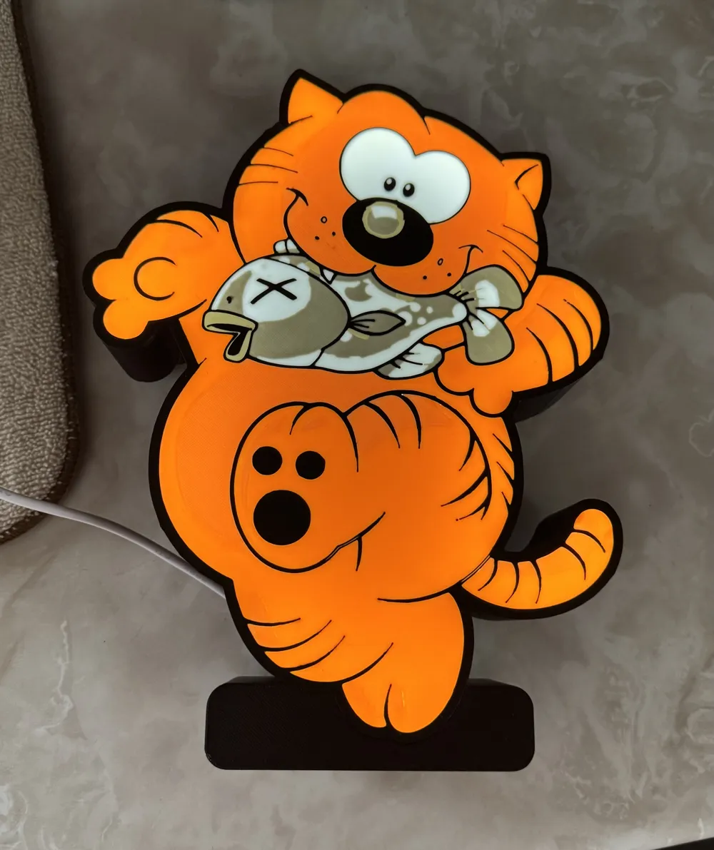 Heathcliff Light Box - Free 3D Print Model - MakerWorld