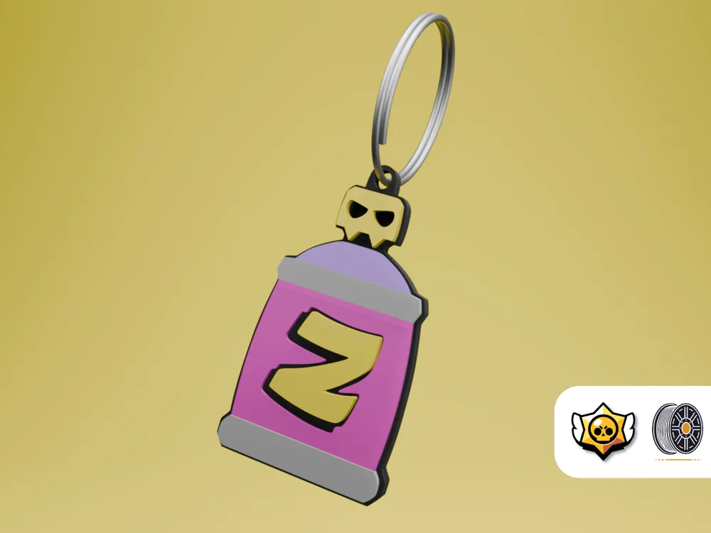 Emz Spray Can | Brawl Stars Keychain Series (AMS) - Free 3D Print Model ...