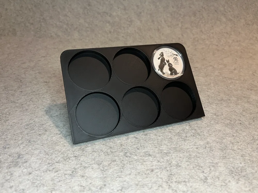 Display stand holder for 6 silver coins 1oz by design3d MakerWorld ...