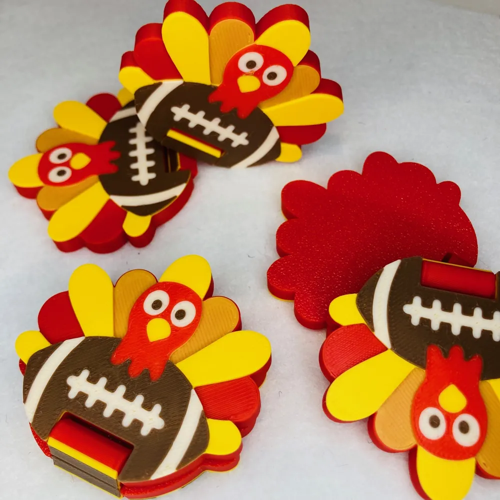 Football Turkey Slider+Flip Fidget Print in Place - Free 3D Print Model ...