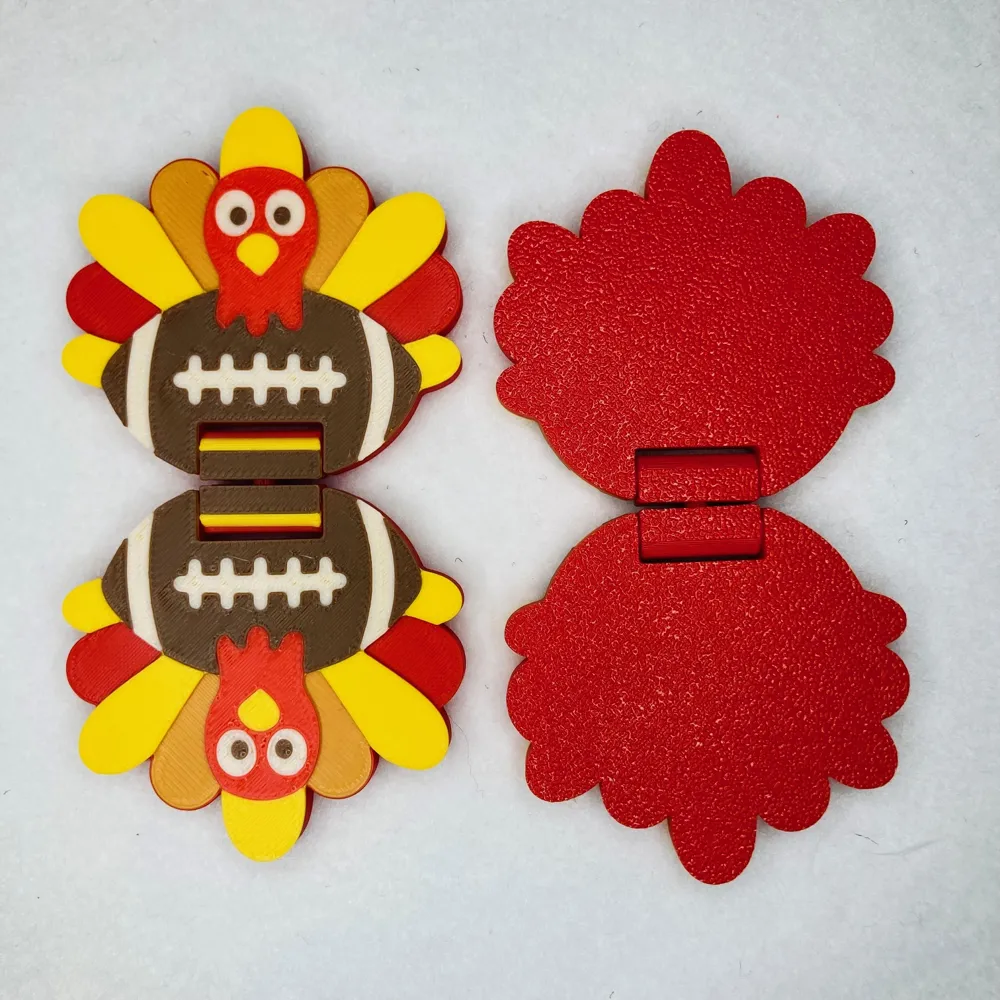 Football Turkey Slider+Flip Fidget Print in Place - Free 3D Print Model ...