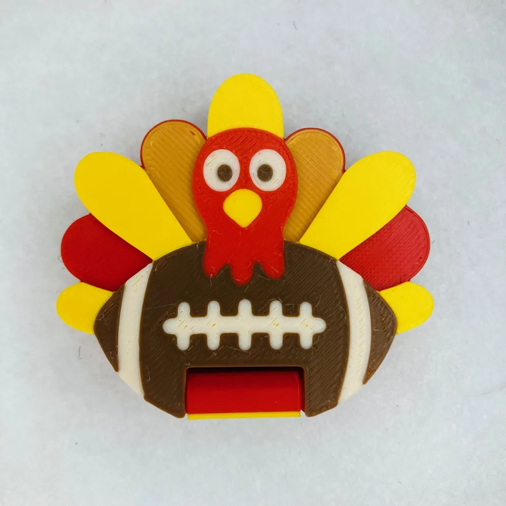 Football Turkey Slider+Flip Fidget Print in Place - Free 3D Print Model ...