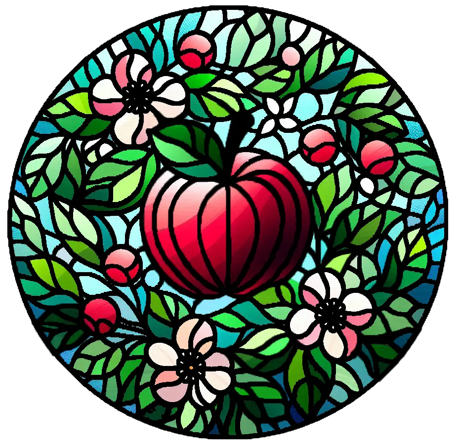 Stained Glass Apple by DoctorOfLegend - MakerWorld