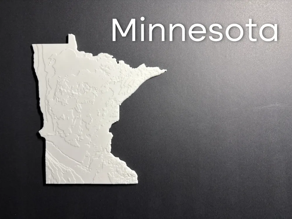 State of Minnesota terrain by MetroScape MakerWorld: Download Free 3D ...