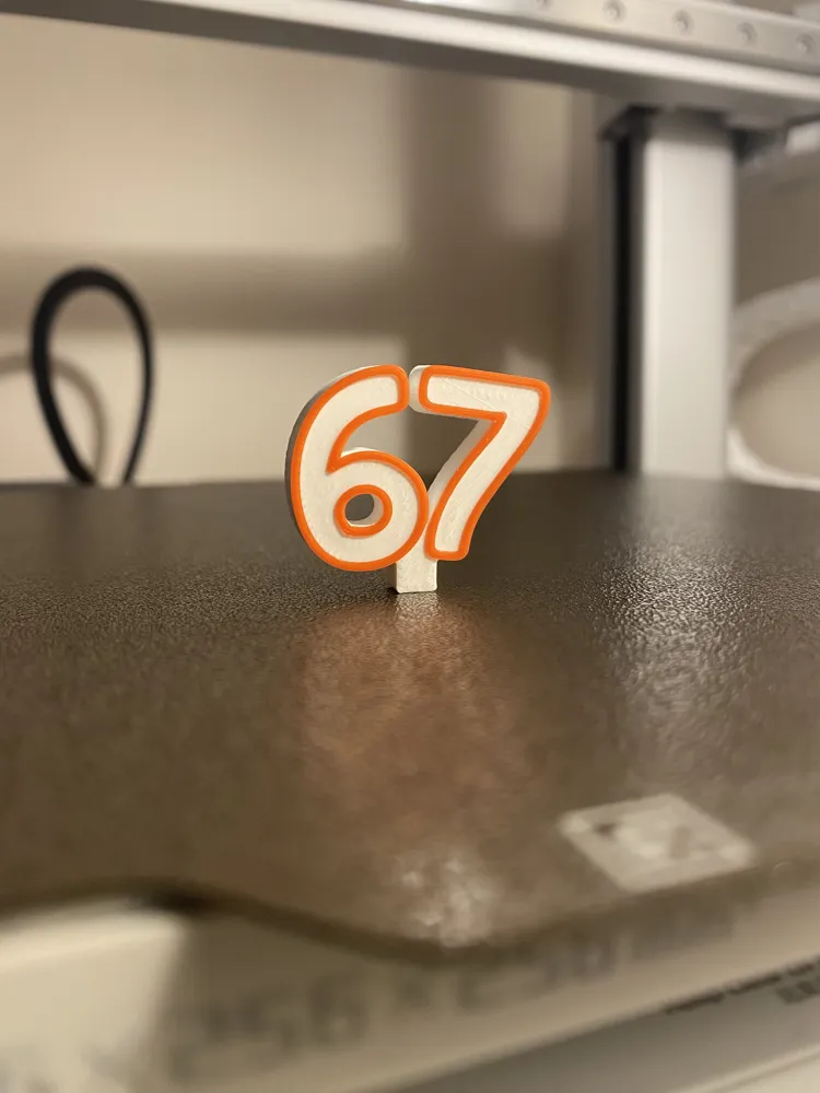 67 Pencil Topper - V2 - Free 3D Print Model - MakerWorld