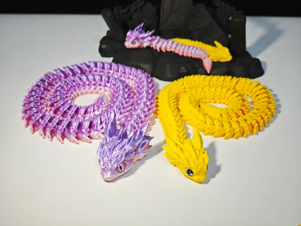 Year of the Snake - Winged Serpent ~ Print-in-Place Articulated Snake ...