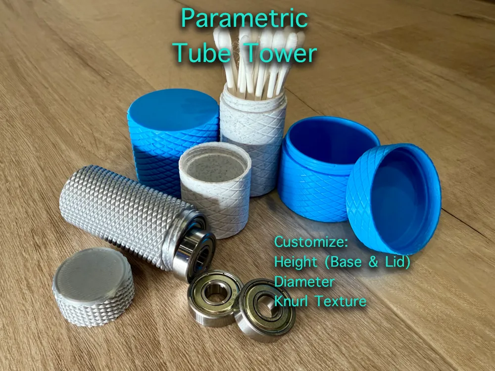 Tube Tower Parametric Storage - Free 3D Print Model - MakerWorld