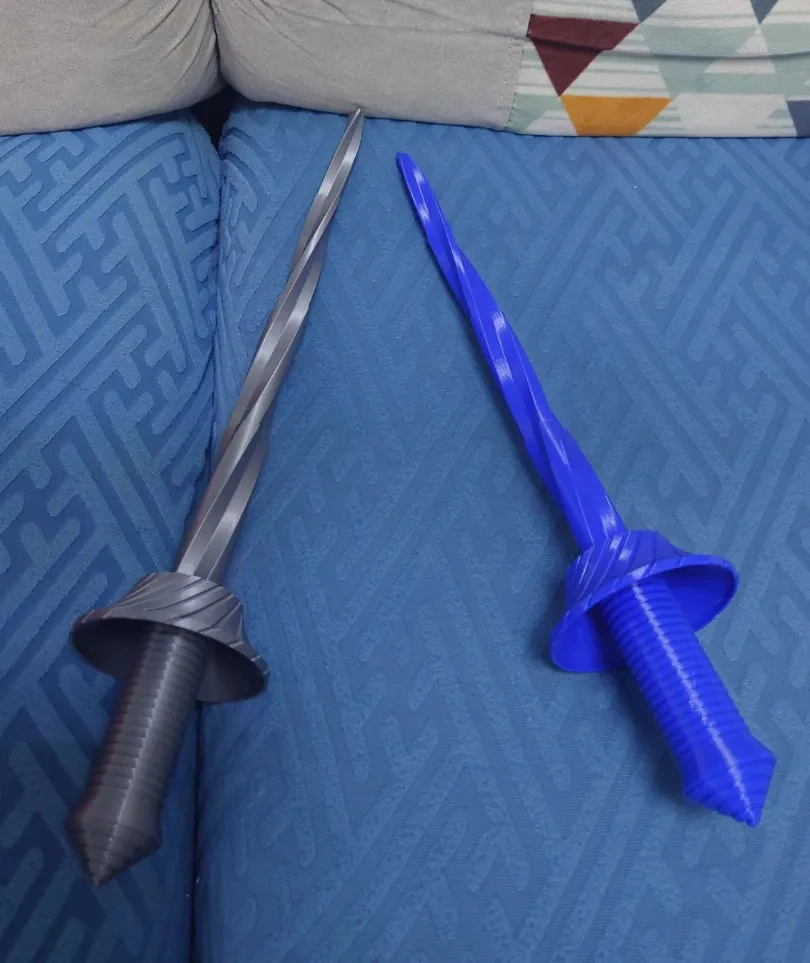 Small Three-Bladed Spiral Retractable Sword by 木下言叶 - MakerWorld