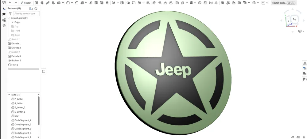 Jeep logo coaster by Nirolfix - MakerWorld