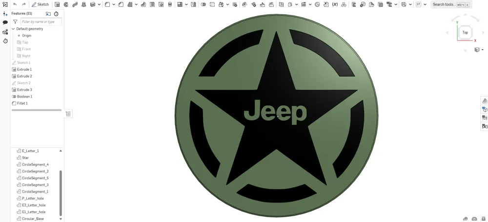 Jeep logo coaster by Nirolfix - MakerWorld