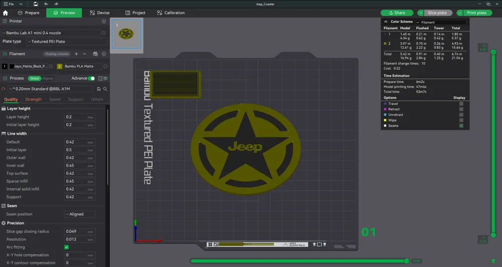 Jeep logo coaster by Nirolfix MakerWorld: Download Free 3D Models