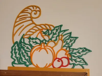 Cornucopia Door Topper Decoration by grizzie17 MakerWorld: Download ...