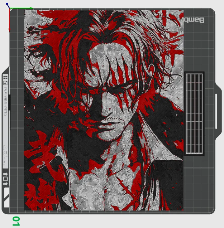 Shanks - One Piece Hueforge by Chitranshu Nagora MakerWorld: Download ...