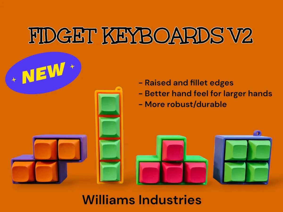 Fidget Keyboards V2 by Williams Industries MakerWorld: Download Free 3D Models