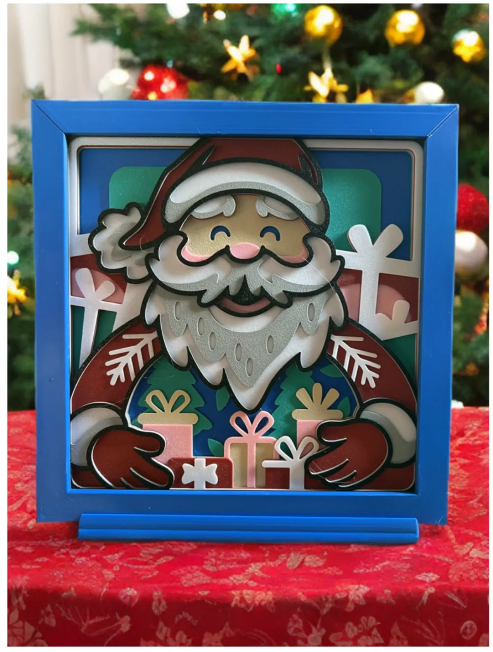 Santa Shadow Box Multilayer NO AMS Holiday Print by HVFdesigns - MakerWorld