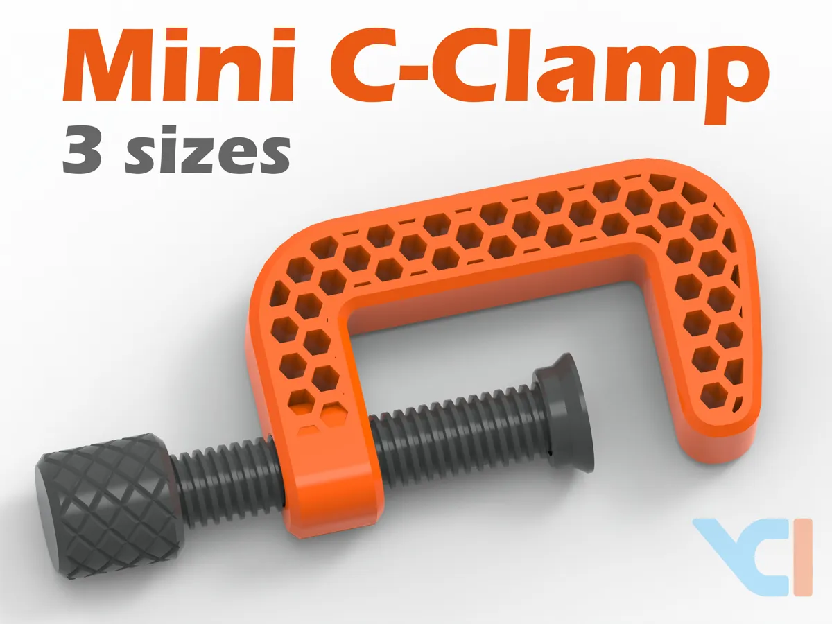 Mini C-Clamp - 3 sizes - Free 3D Print Model - MakerWorld