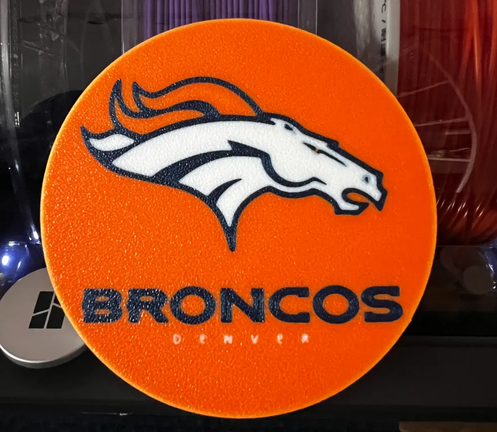 NFL Denver Broncos Shield - Coaster by Culebra MakerWorld: Download ...