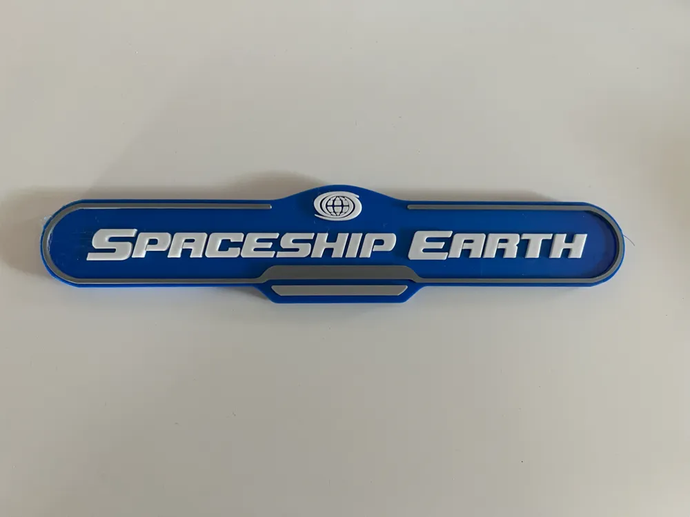 Spaceship Earth Ride Sign by Bob Teddeh MakerWorld: Download Free 3D Models