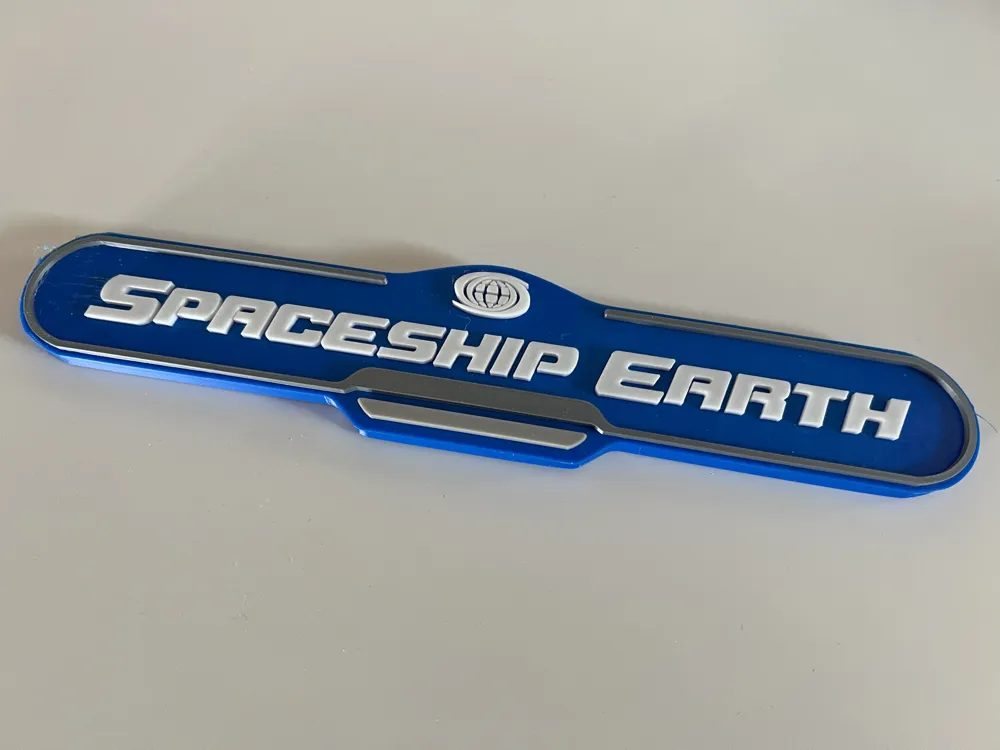Spaceship Earth Ride Sign by Bob Teddeh MakerWorld: Download Free 3D Models