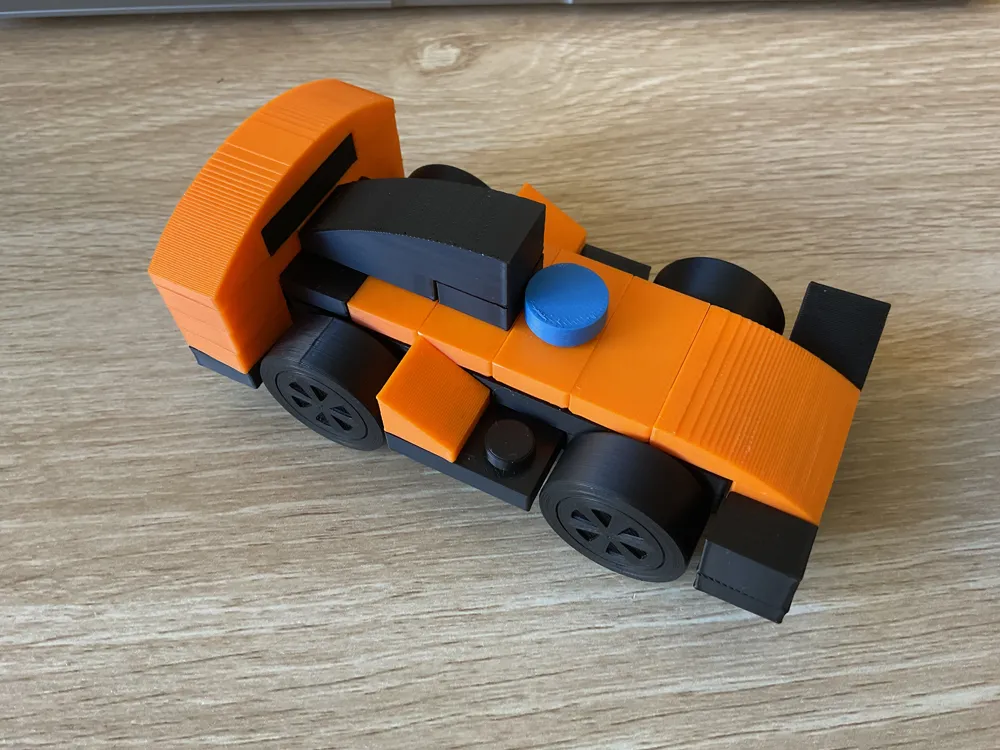 Simple Brick F1 Car - Free 3D Print Model - MakerWorld