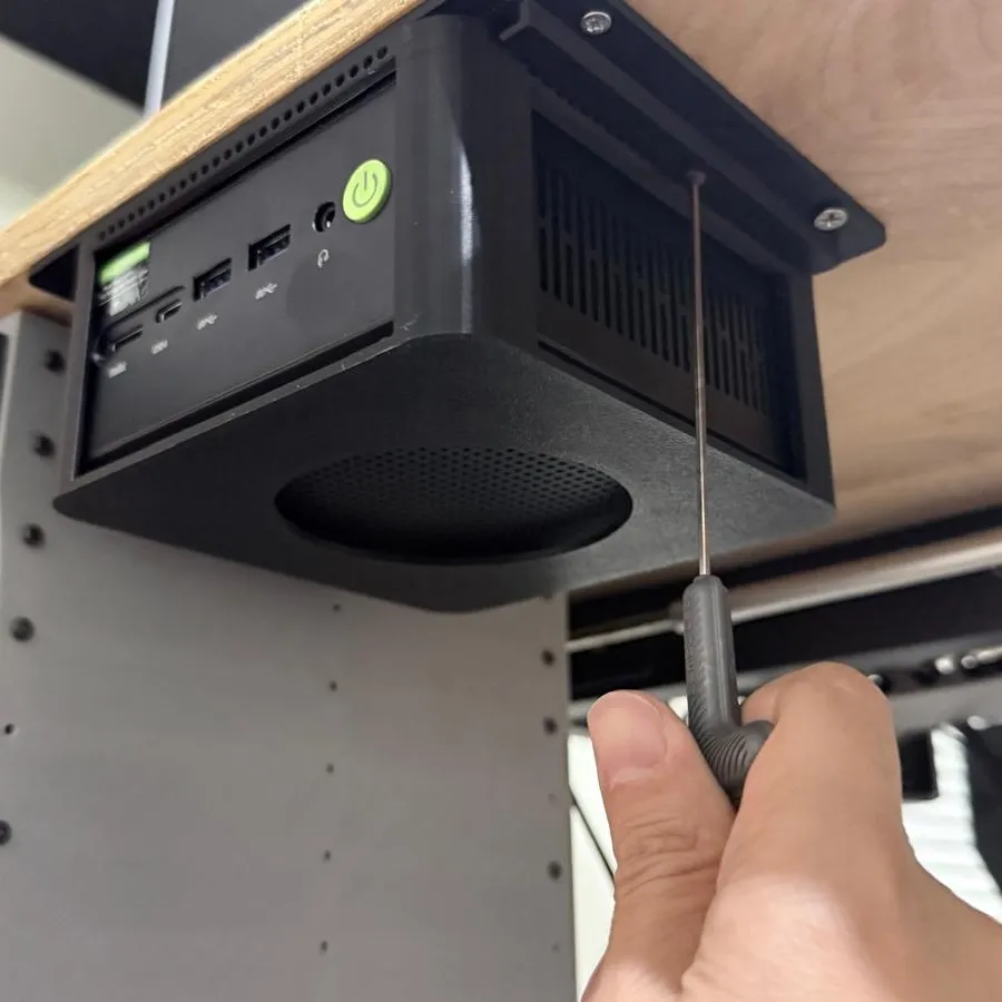 GMKTec Mini PC Under Desk Mount - Free 3D Print Model - MakerWorld