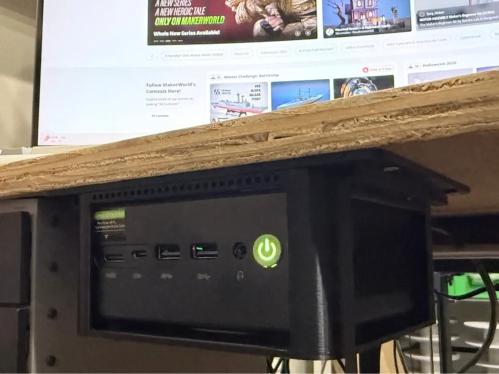 GMKTec Mini PC Under Desk Mount - Free 3D Print Model - MakerWorld