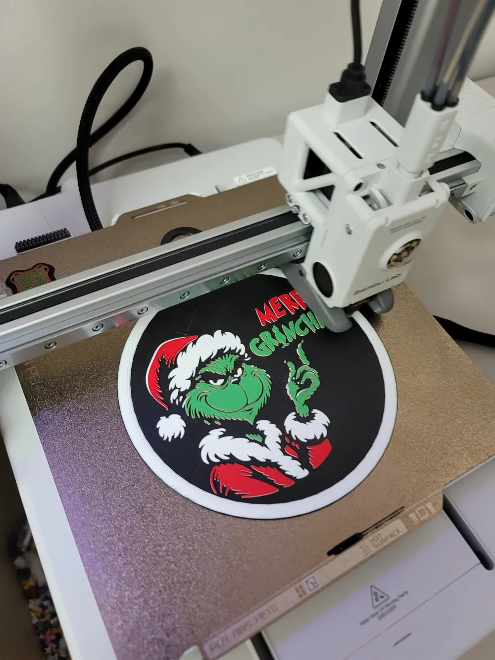 Grinch Merry Grinchmas Bulb Layered Wall Decor - Free 3D Print Model ...