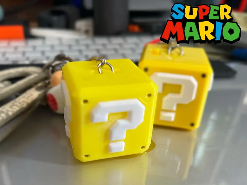 Super Mario question block keychain by Leungs - MakerWorld