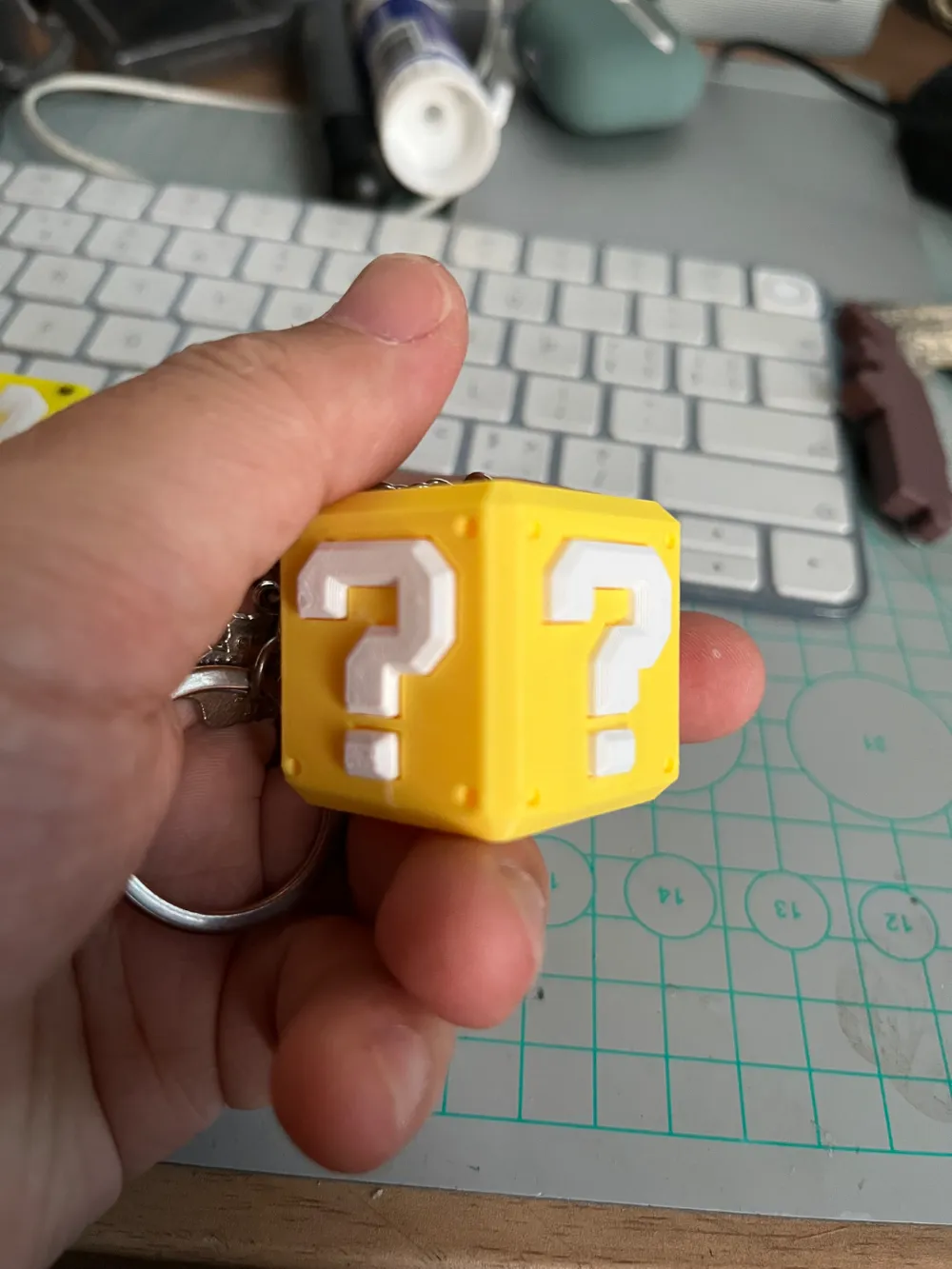 Super Mario question block keychain by Leungsworkshop MakerWorld ...