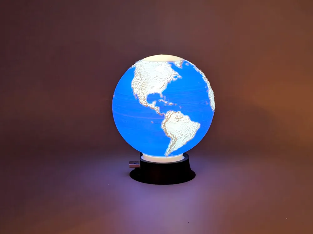 Earth Lithophane 110mm by MadMax3D MakerWorld: Download Free 3D Models