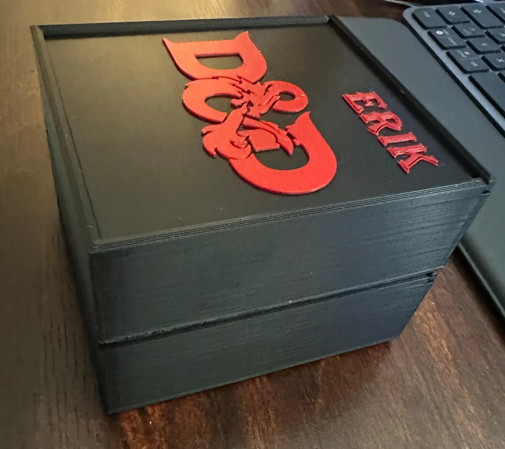 Stackable D&D 6 Miniature Transport Box (2x3, colorized, Name ...