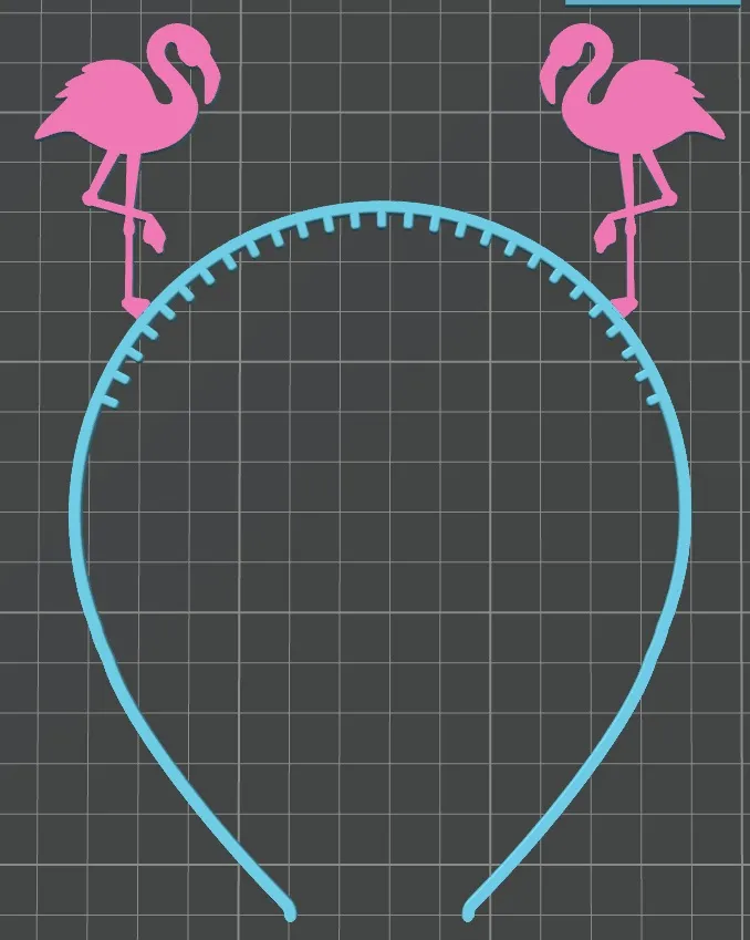 Two Cute Flamingos Headband by constantinost - MakerWorld