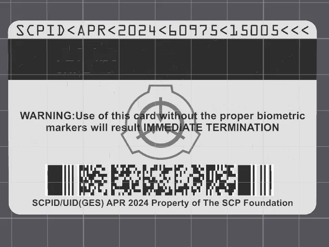 Black Keycard (SCP Foundation) by Adamko - MakerWorld