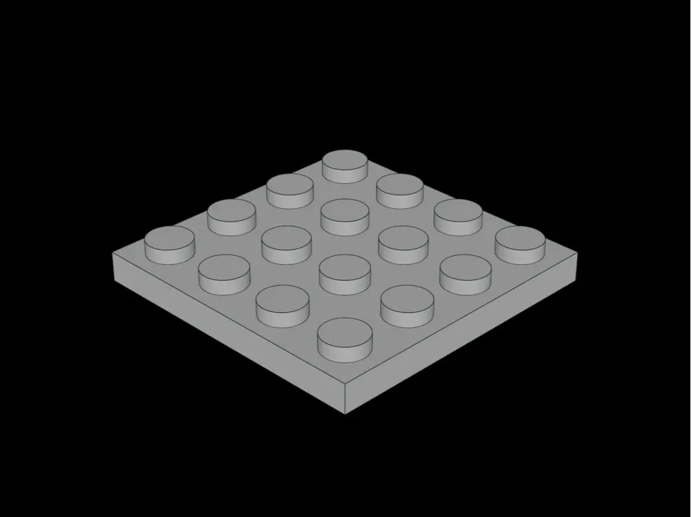 Brick Compatible Plate 4 x 4 - Free 3D Print Model - MakerWorld
