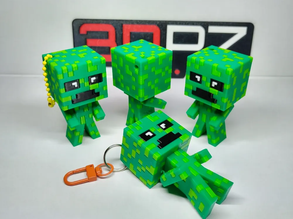 Minecraft Keychain Creeper by 3DPZ MakerWorld: Download Free 3D Models