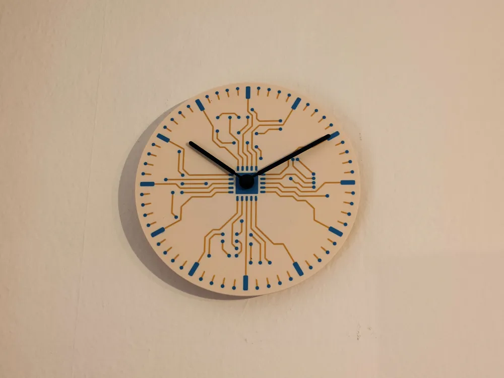 PCB Wall Clock by Wojciech Kawa MakerWorld: Download Free 3D Models