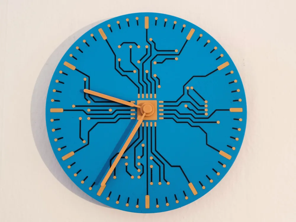 PCB Wall Clock by Wojciech Kawa MakerWorld: Download Free 3D Models