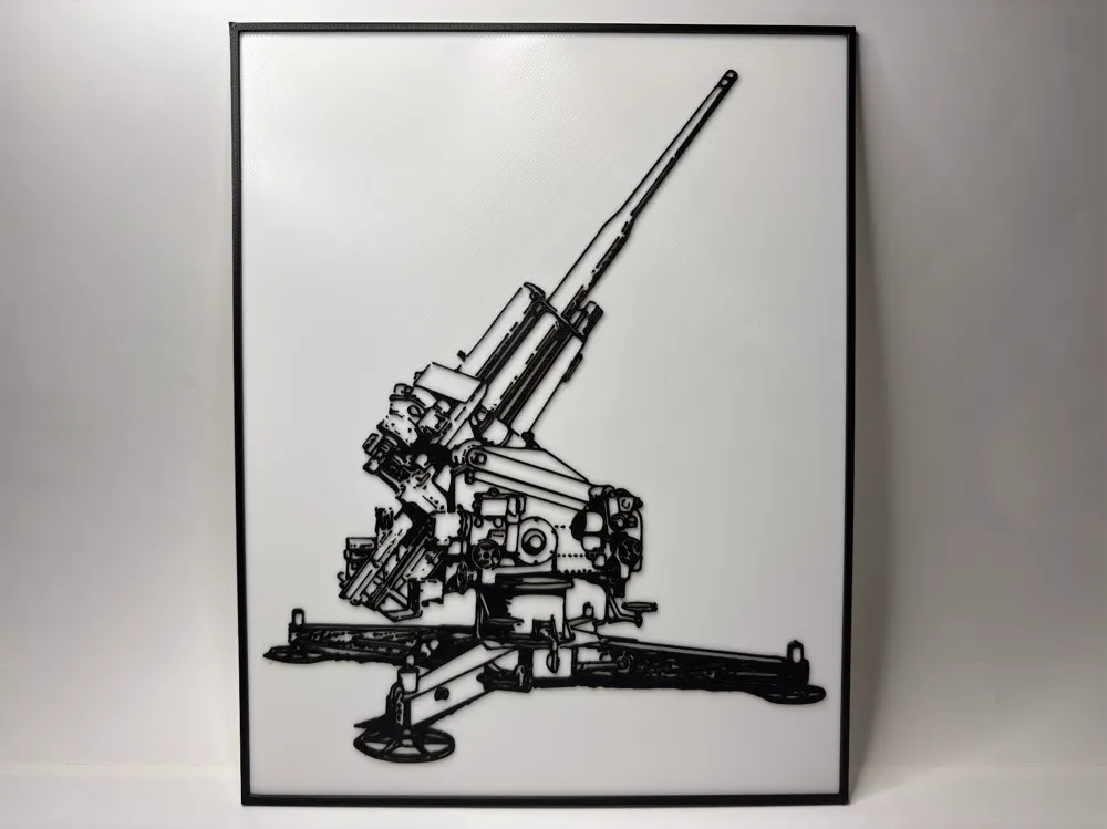 German Anti-Aircraft Flak 39 - Blueprint - Poster by PaperPlaneLab ...