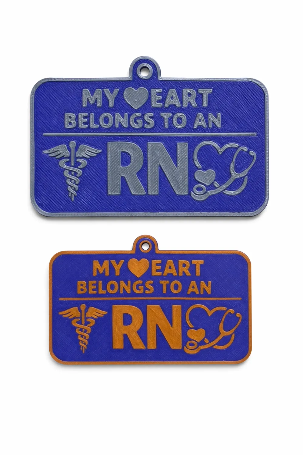 3D Printed RN Badge Tag My Heart Belongs to an RN - Free 3D Print Model ...