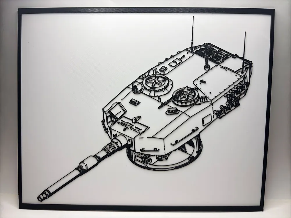Leopard 2 Main Battle Tank 120mm Turret Blueprint by PaperPlaneLab ...