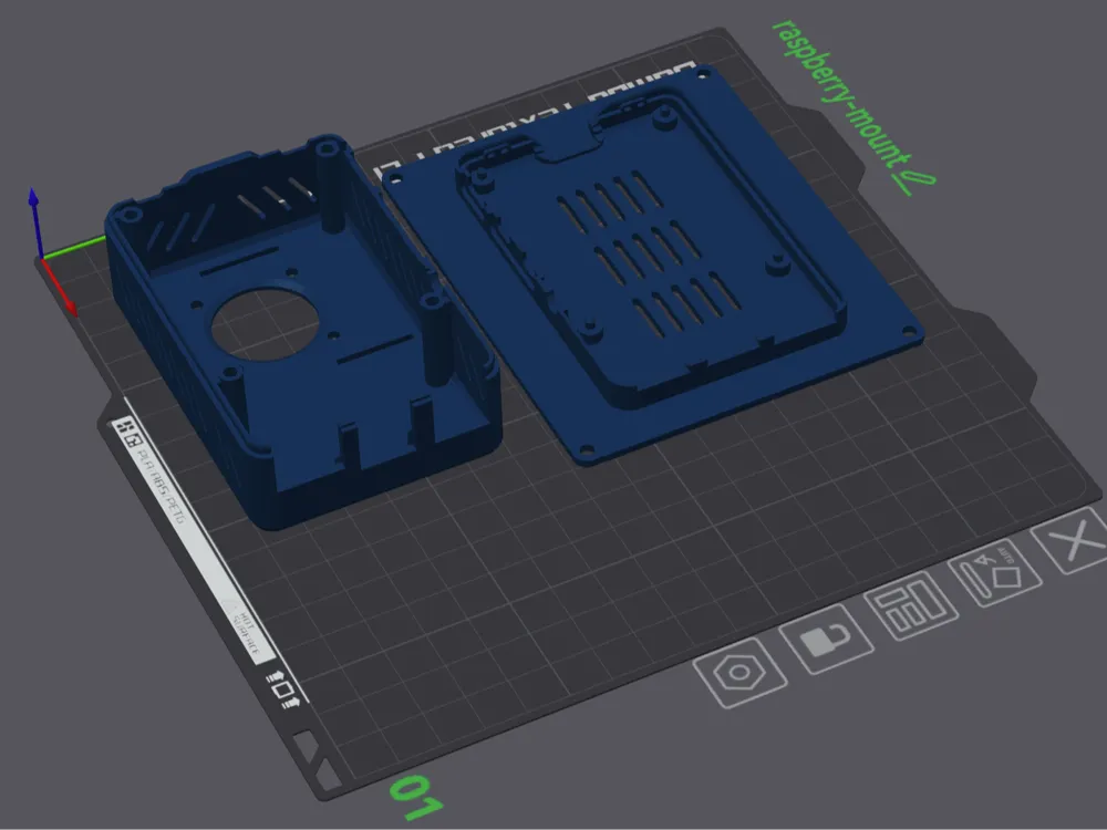 Raspberry Pi 4 (+fan) case +SATA SSD mounting cage Remixed by jx3000 ...