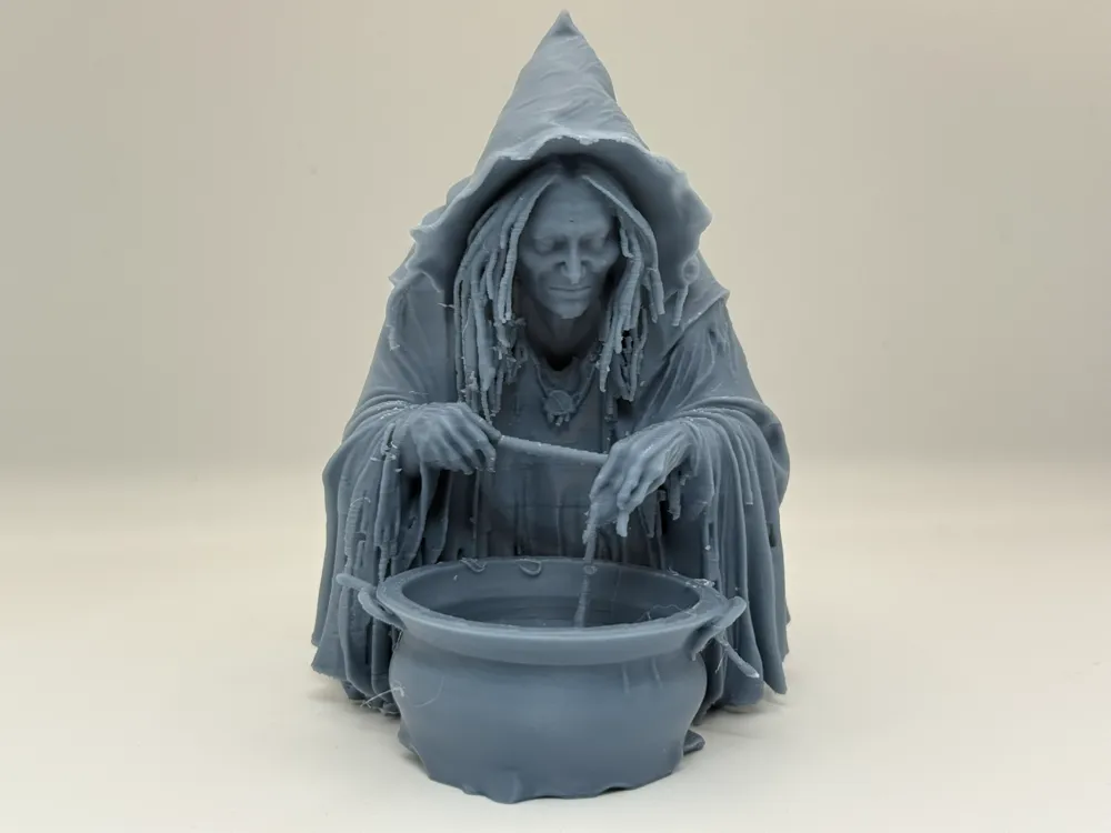 real witch figure with cauldron for Halloween - Free 3D Print Model ...