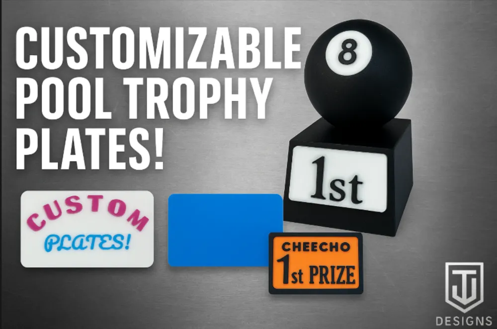 Custom plates for eight ball trophy Remixed by JT Designs MakerWorld ...