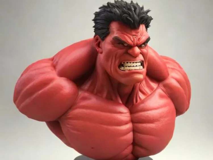 Bust Red Hulk (MARVEL) by SwotariCZMakerWorld: Download Free 3D Models