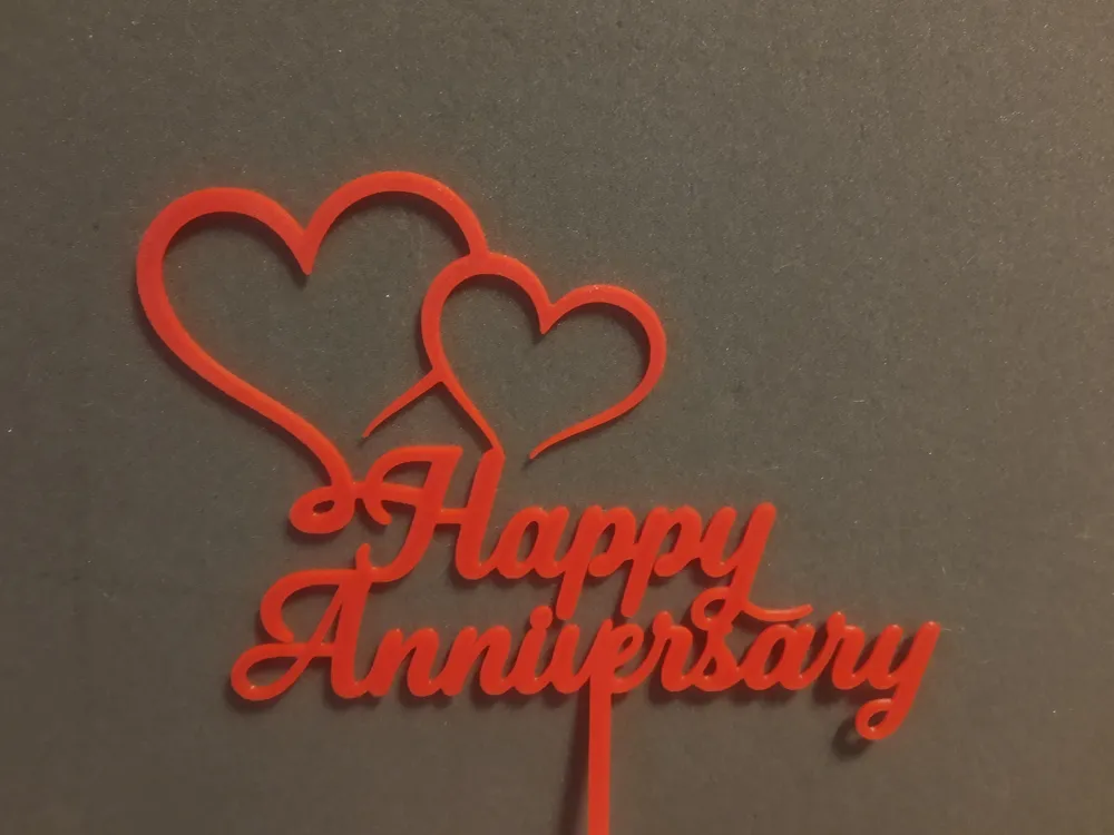 Cake topper Anniversary by SliQ MakerWorld: Download Free 3D Models