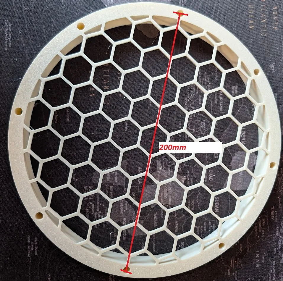 Speaker Protection Grille (M5 / 200mm / 18mm Deep) - Free 3D Print ...
