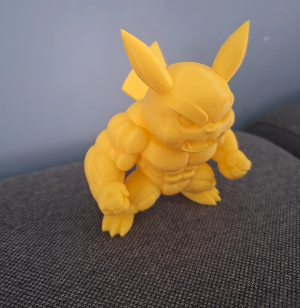 pikachu bodybuilder - Free 3D Print Model - MakerWorld